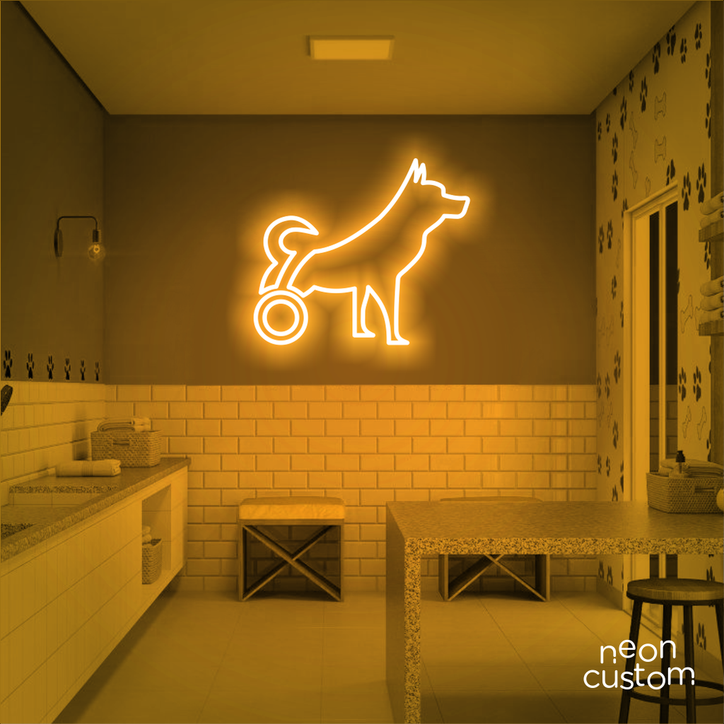 Neon Led Cachorro de Rodinhas