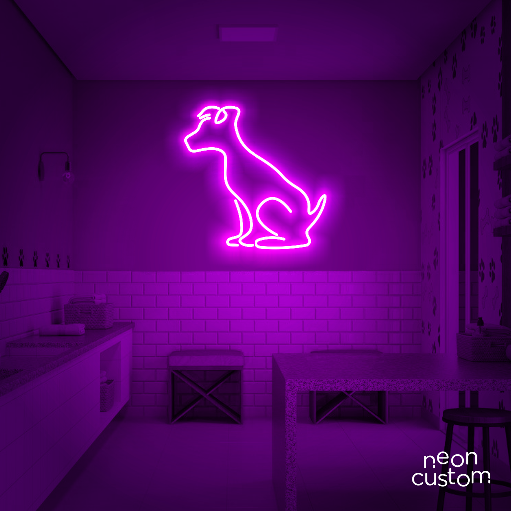 Led Neon Dog Sentado - 12% OFF - NeonCustom
