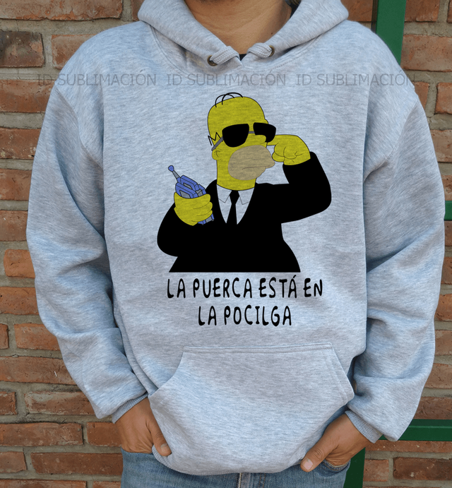 Buzo unisex Los Simpson La puerca esta en la pocilga