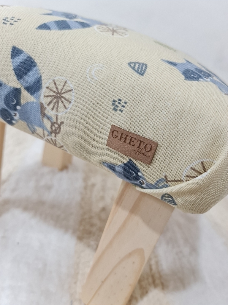 Banquito Infantil de Madera Nordico Mapache