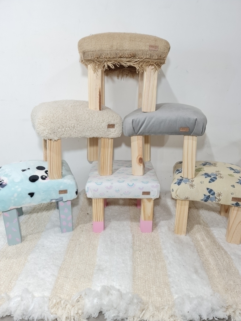 Banquito Infantil de Madera Nordico Arcoiris