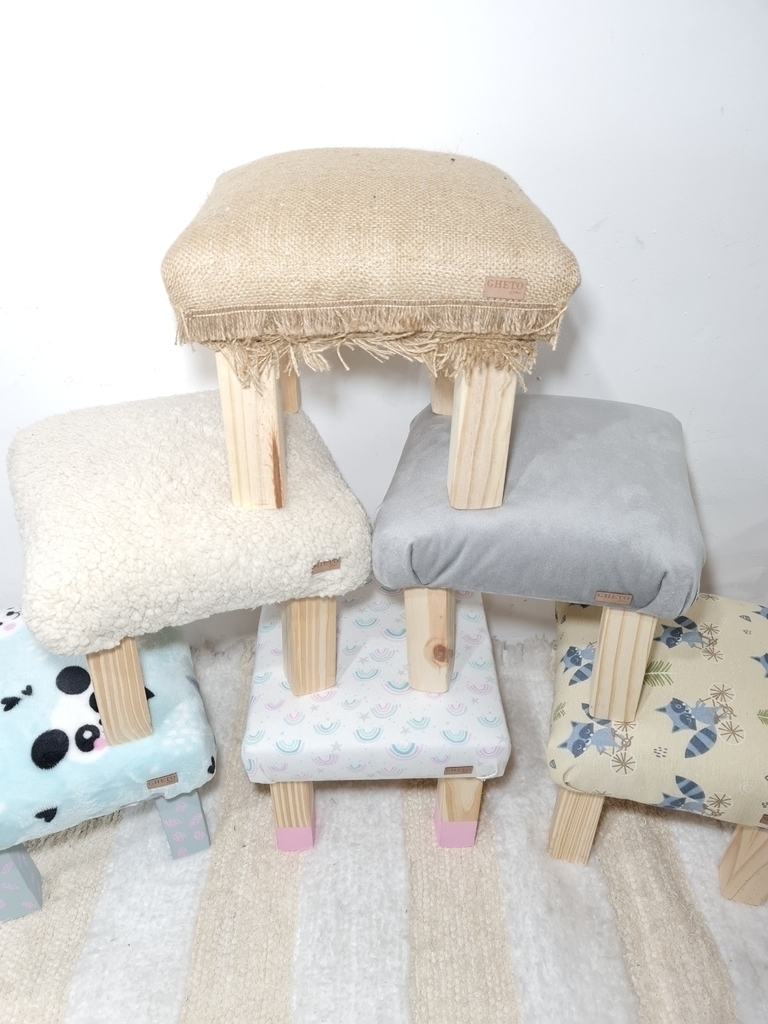 Banquito Infantil de Madera Nordico Ositos - Gheto Home