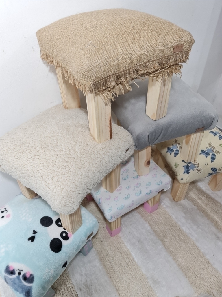 Banquito Infantil de Madera Nordico Arcoiris