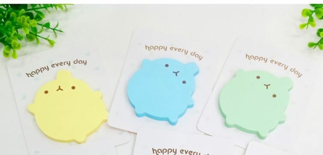 Post it Sticky Notes Molang Papel Adesivo Bichinho Cores Sortidas