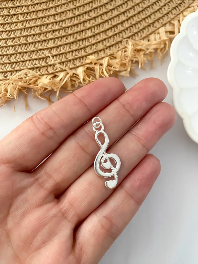 DIJE PD08 CLAVE MUSICAL - Comprar en Acero Blanco