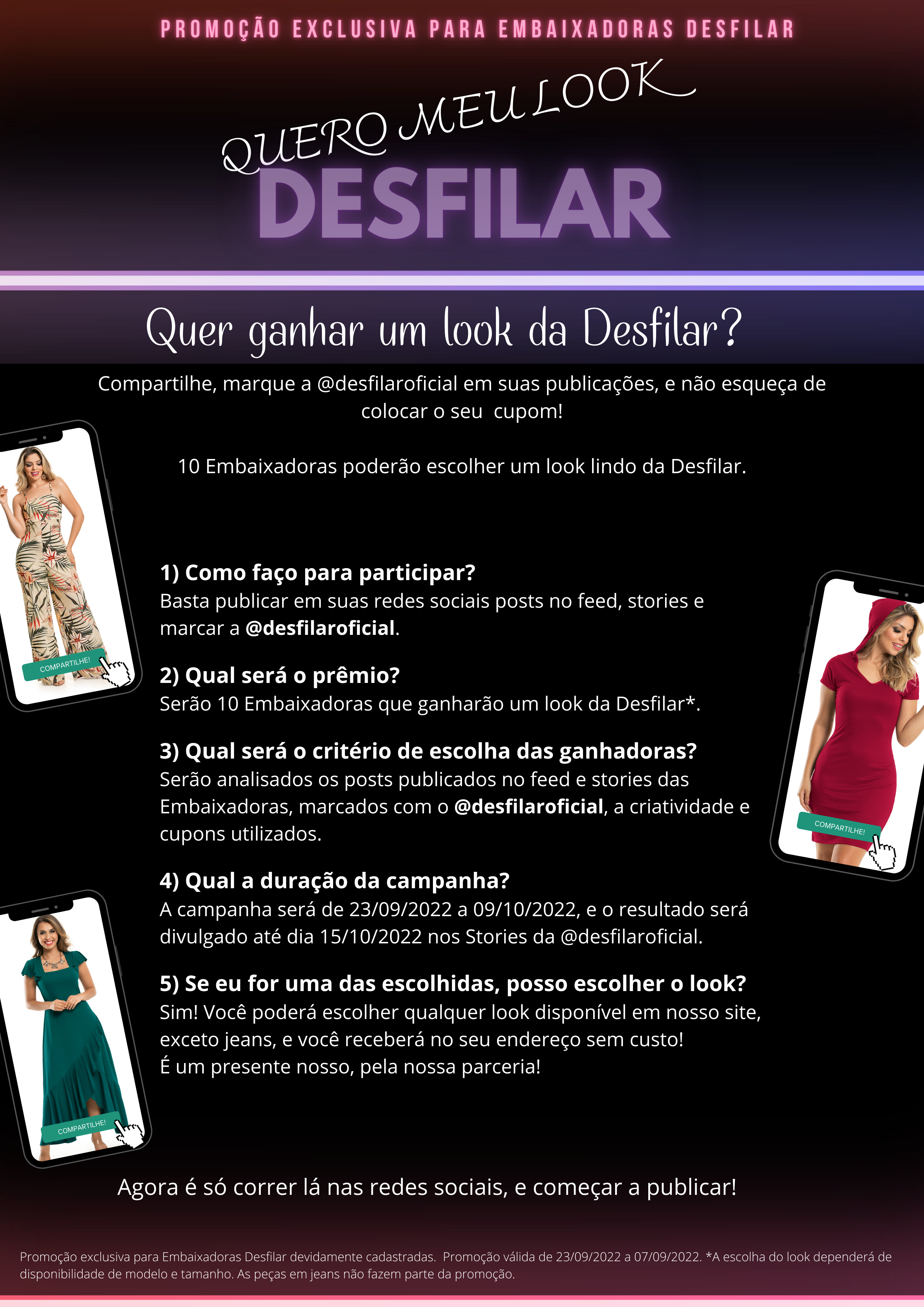 Loja online de Desfilar - Como Participar