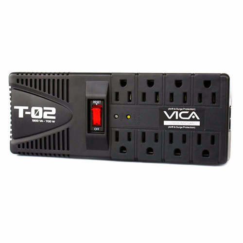 REGULADOR VICA T-02 1200VA/700W 8 CONTACTOS
