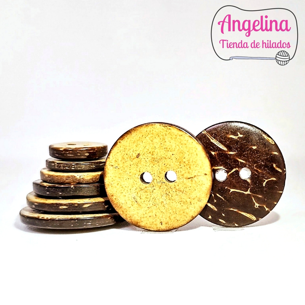 Botones símil coco x 5 unid