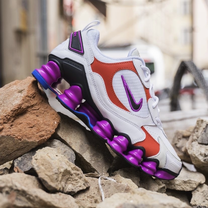NIKE SHOX TL NOVA - BRANCO E ROXO- 12 MOLAS - RL STORE
