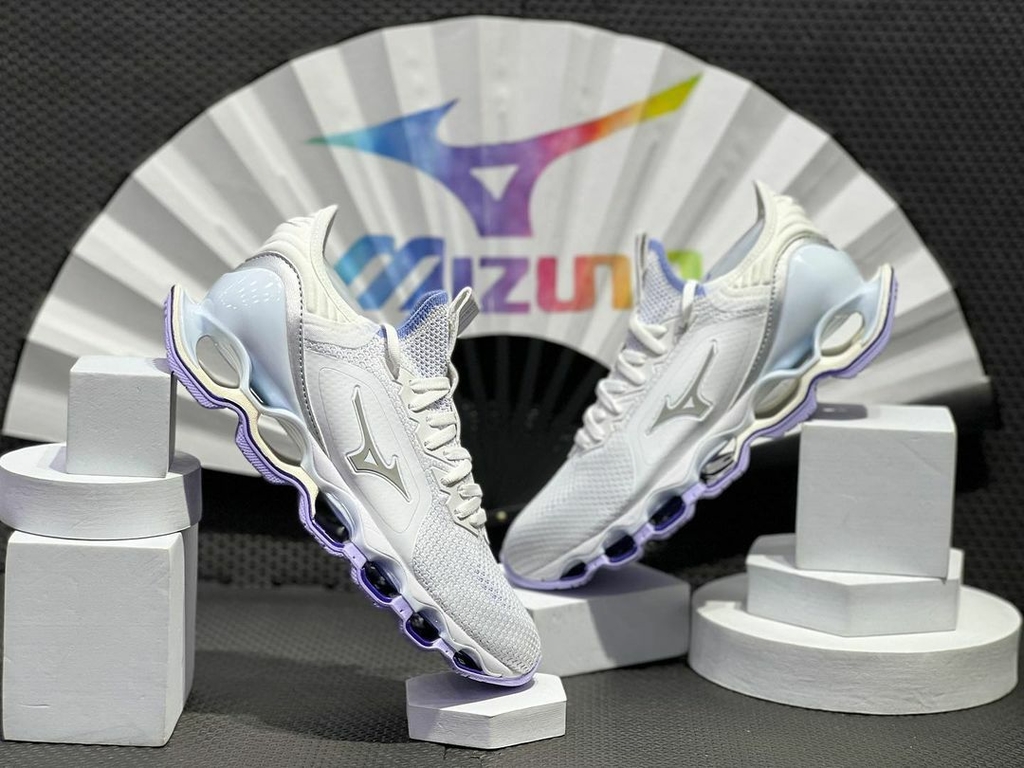 MIZUNO WAVE PROPHECY X WK - BRANCO E LÍLAS - RL STORE