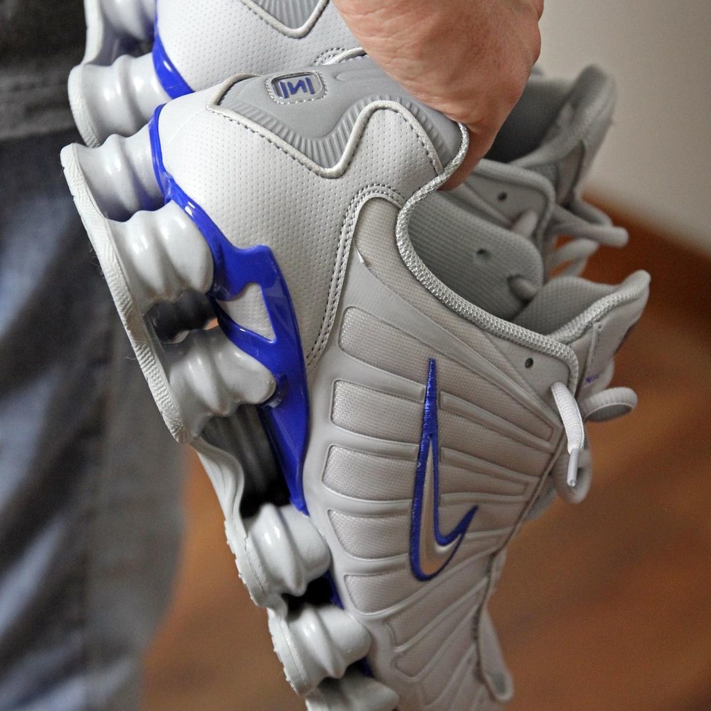 NIKE SHOX TL - CINZA E AZUL - 12 MOLAS - RL STORE