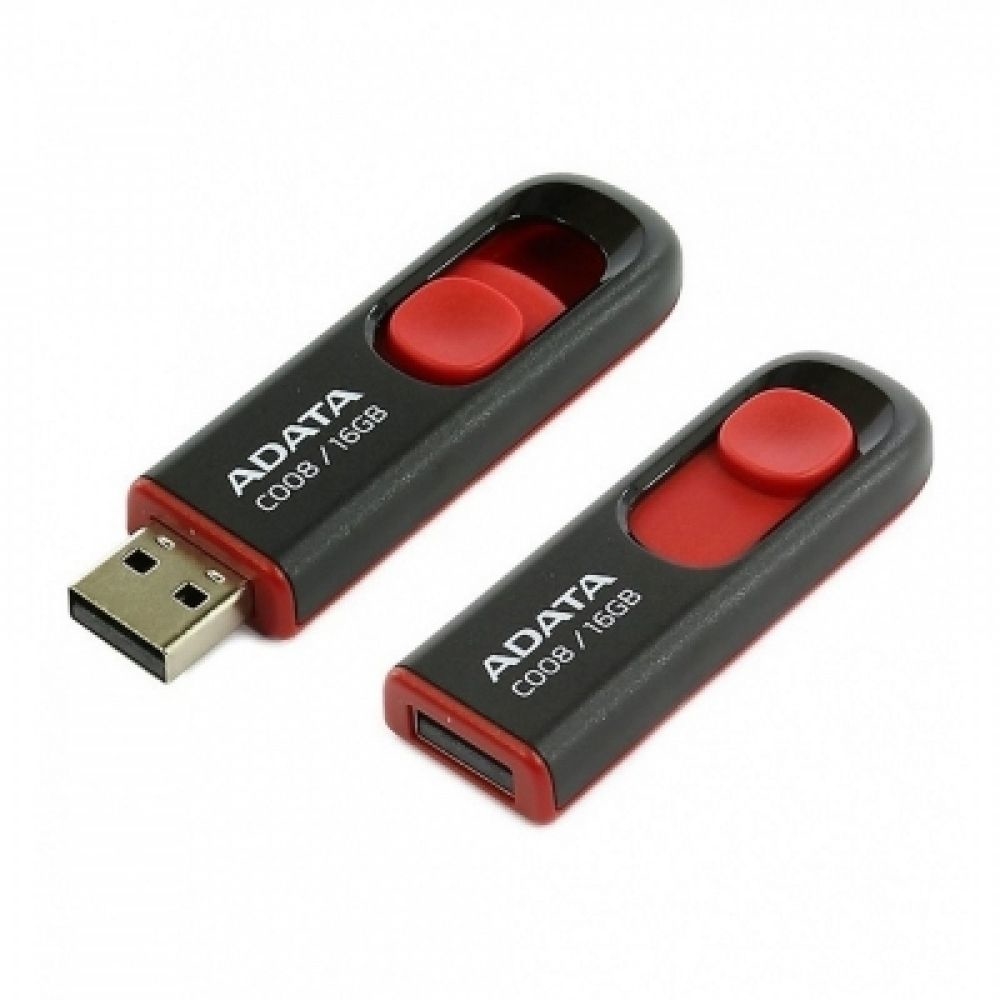 MEMORIA USB ADATA C008 16GB NEGRO/ROJO