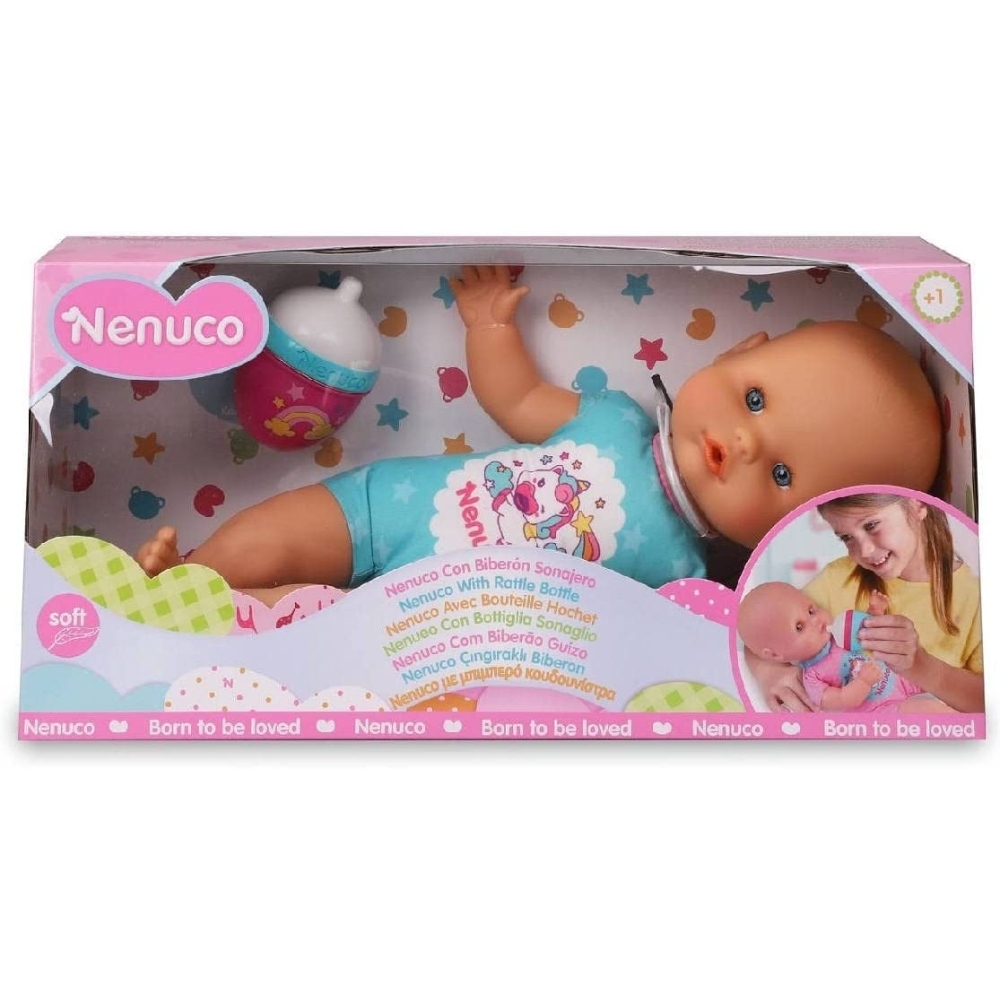 MUÑECO FAMOSA NENUCO BIBERON Y SONAJERO 700012764