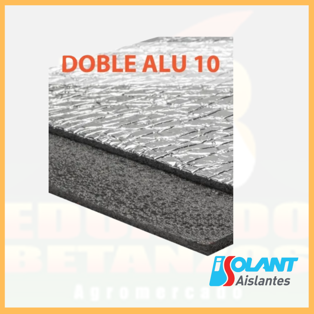 Membrana Aislante Doble Aluminio Puro 10 Mm