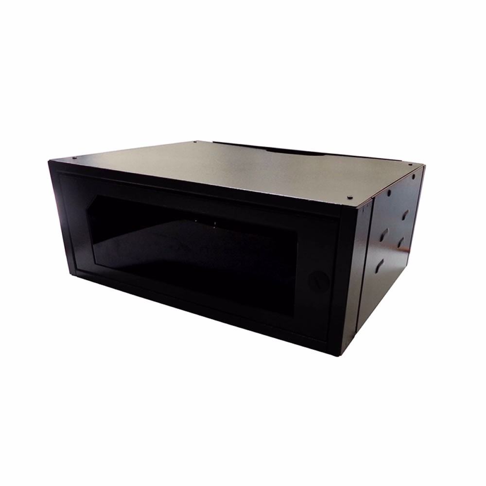 MINI RACK 5U/370 MM DE PROFUNDIDADE PRETO - MR53PT - REDRACK