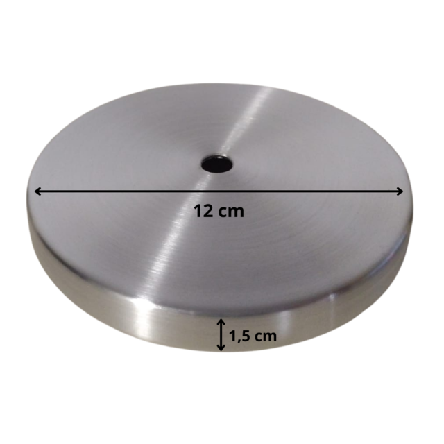 Canopla alumínio 12 cm acabamento de teto luminárias 2 ou 3 uni.