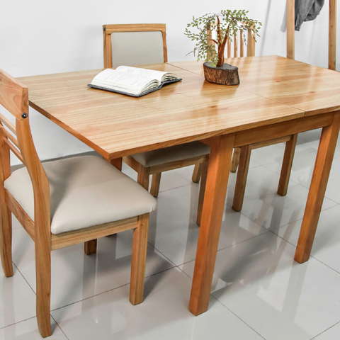 MESA COMEDOR LIBRO EXTENSIBLE 80 X 80 A 160CM (VER DESCUENTO X ...