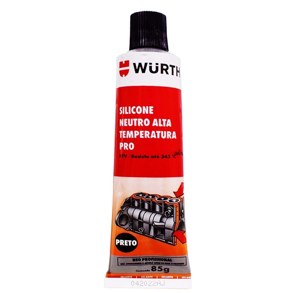 Silicone Alta Temperatura Preto 343°c Wurth