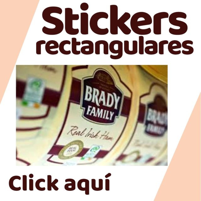 Stickers rectangulares en planchas