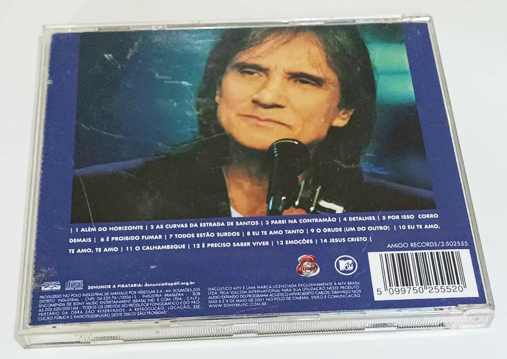 CD ROBERTO CARLOS - Acústico - Rockstarr Discos e Cds