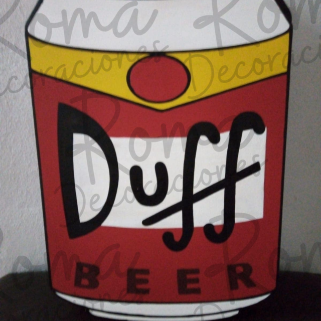 Caja de cerveza duff - Roma Decoraciones y Mas
