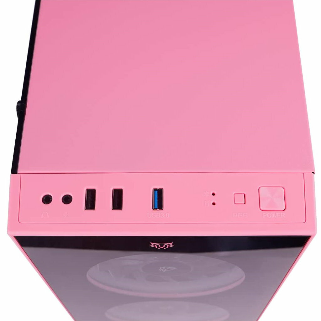 GABINETE BALAM RUSH NOVA DRAGONFLY (ROSA) C. TEMPLADO 3 VENTILADORES RGB BR-932806