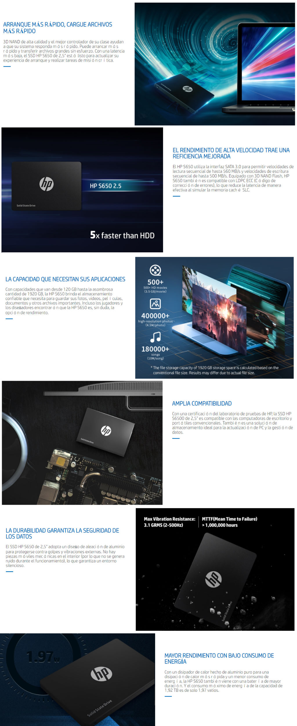 ESTADO SOLIDO SSD 240GB HP S650 2.5 SATA 345M8AA