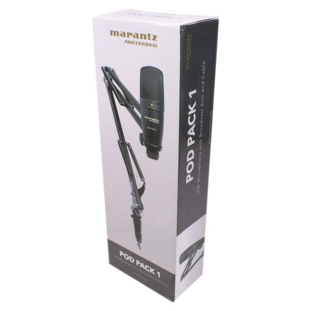 Microfone Condensador Usb Marantz Pod Pack 1 Podcast Suporte