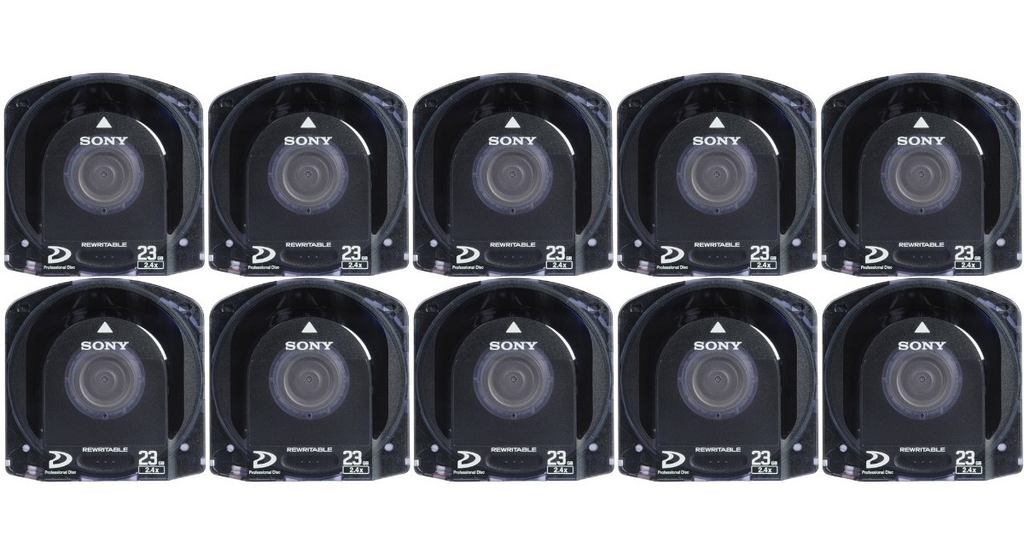 Kit 10 Sony Pfd-23ax Disco Optico Xdcam 23gb Profissional