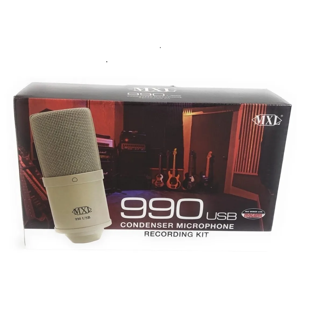 Microfone Condensador Mxl 990 USB Para Estúdio + Tripé