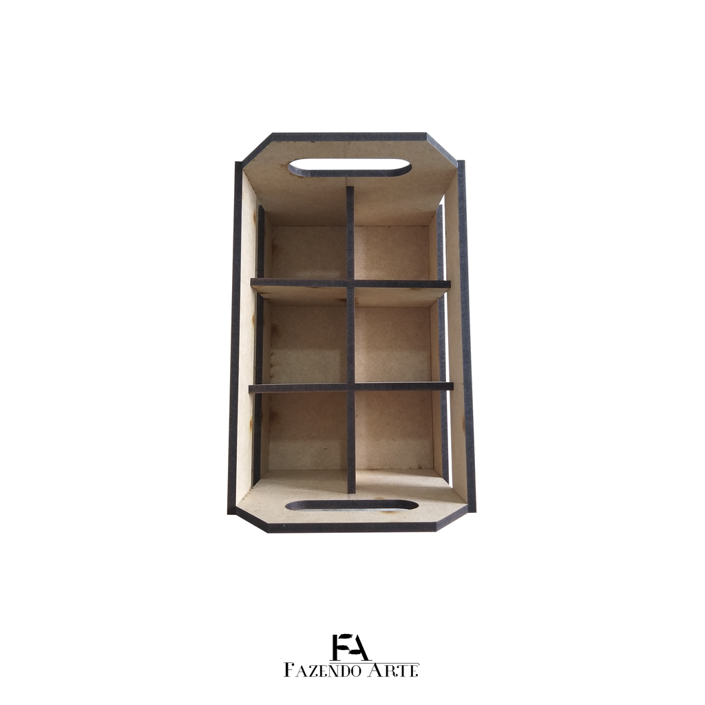 Engradado para cerveja 25 x 17 x 18 em mdf de 6mm - Fazendo Arte