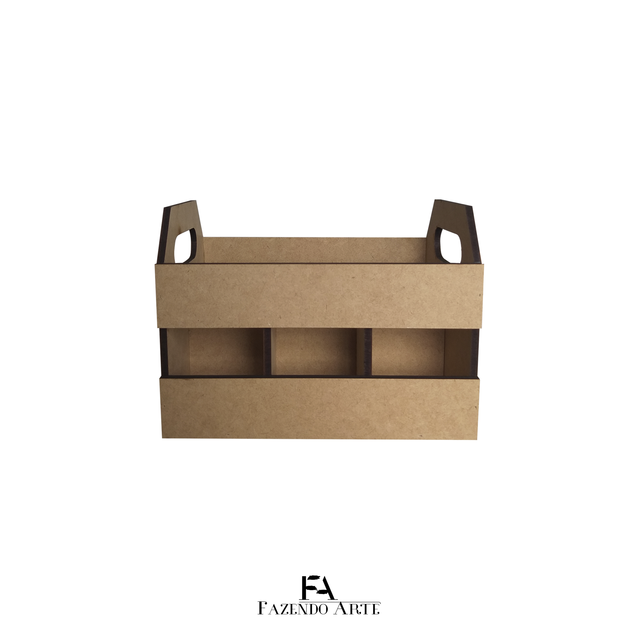 Engradado para cerveja 25 x 17 x 18 em mdf de 6mm - Fazendo Arte