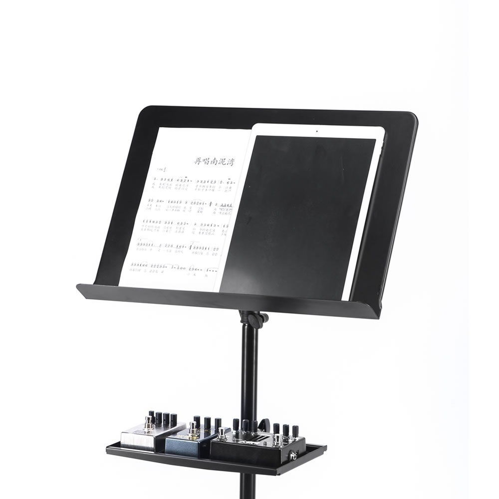 Estante porta partituras,notebook,chapa lisa c/ apoio,aço