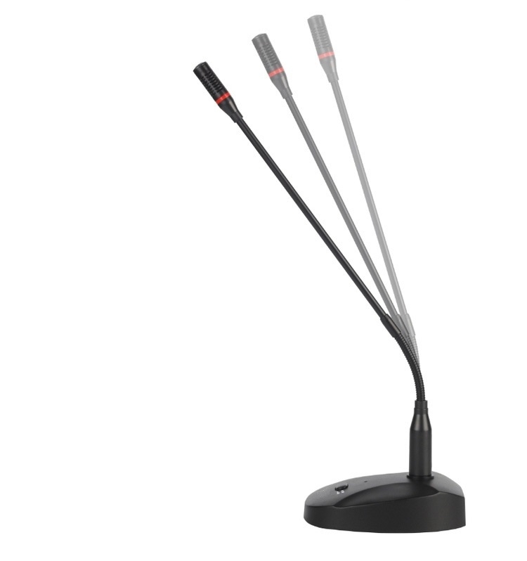 Microfone De Mesa Gooseneck,LED,XLRxP10,Púlpito,Entrevista