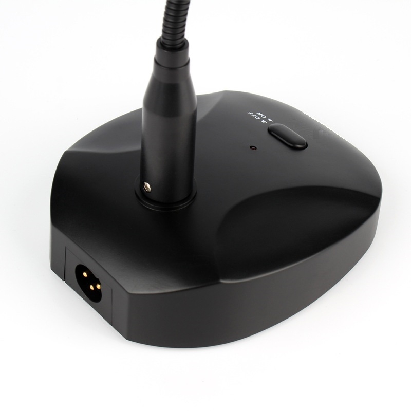 Microfone De Mesa Gooseneck,LED,XLRxP10,Púlpito,Entrevista