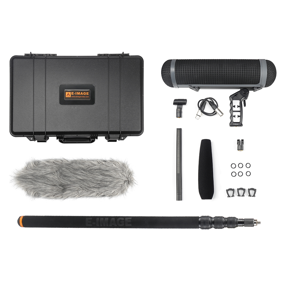 Kit p/ Gravação,Blimp Windshield,Microfone Shotgun,Vara,Case
