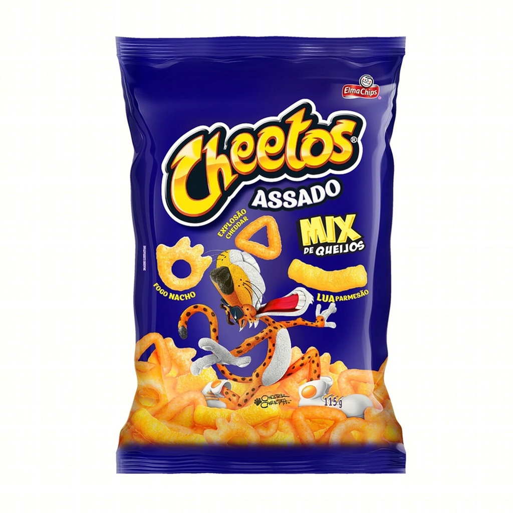 Salgadinho de Milho Sortido Mix de Queijos Elma Chips Cheetos Pacote 1