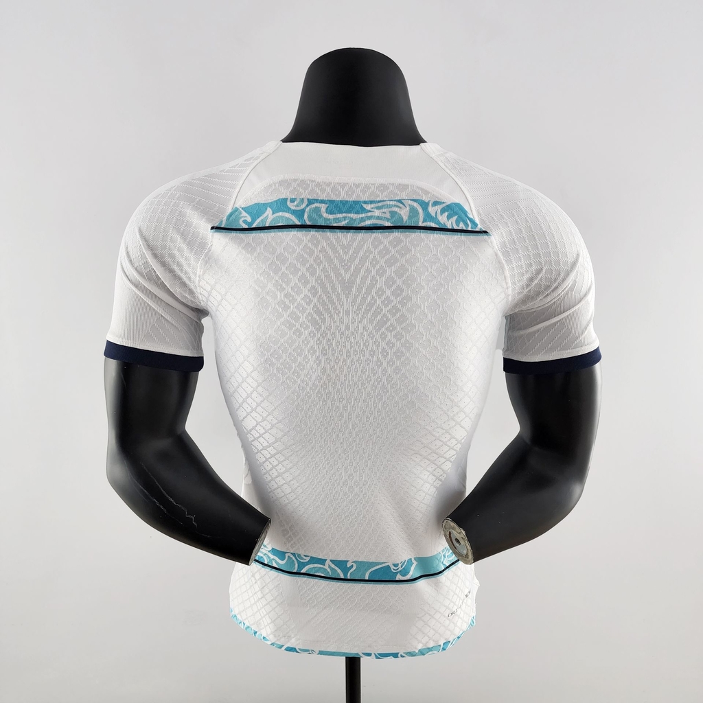 Camisa Chelsea Away 22/23 Jogador Nike Masculina - Branco e Azul Camisa Chelsea Away 22/23 Jogador Nike Masculina - Branco e Azul