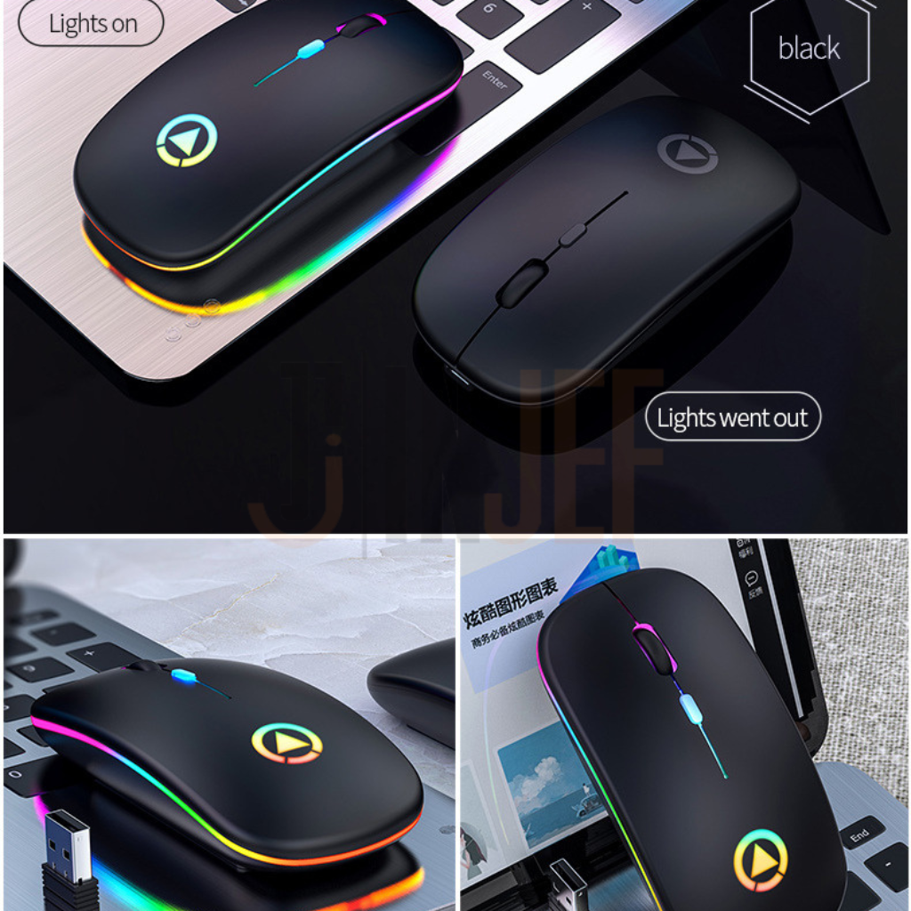 MOUSE LED INALAMBRICO RGB
