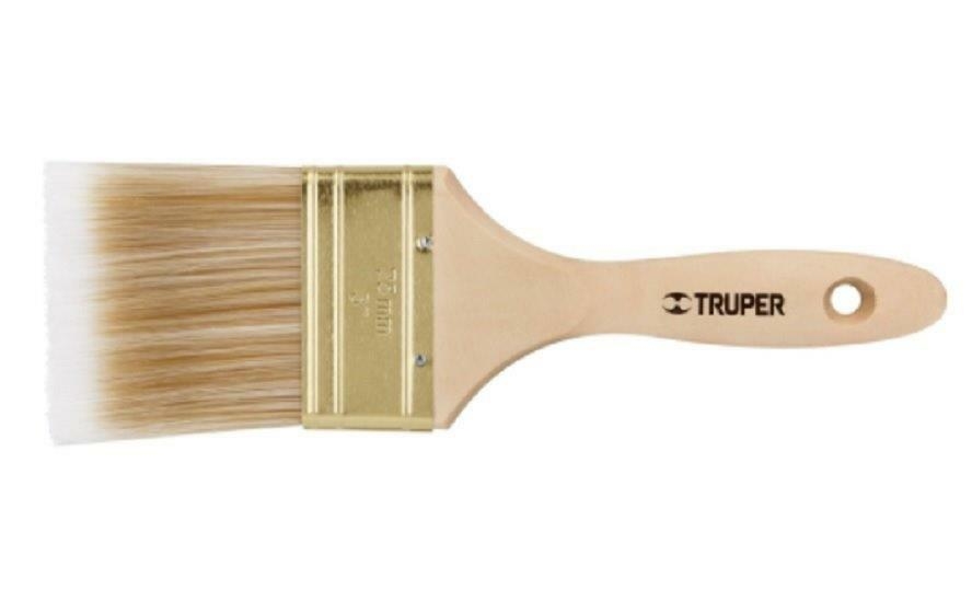 BROCHA CERDA SINTETICA 3" MANGO DE MADERA MOD.BRT-3S TRUPER