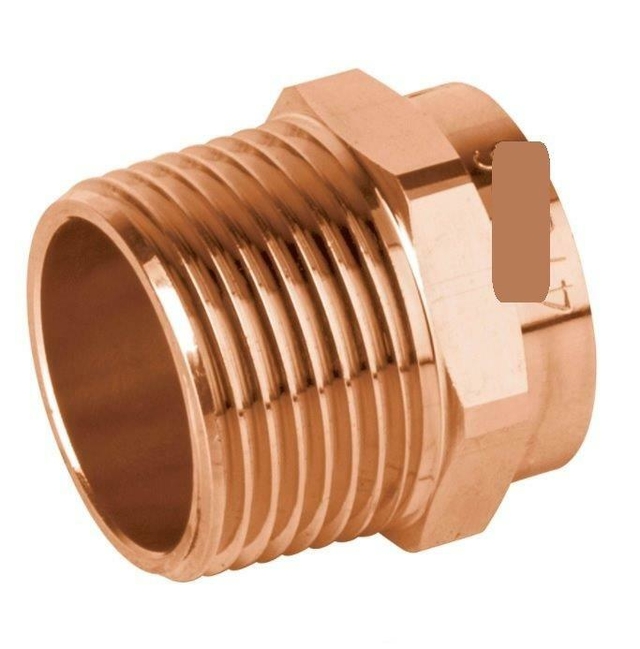 CONECTOR MACHO 3/4" COBRE