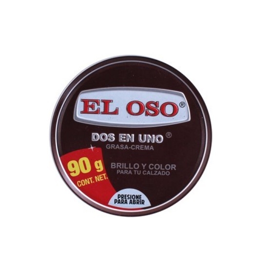 GRASA-CREMA (2 EN 1) PARA CALZADO 90GR COLOR CAFE EL OSO
