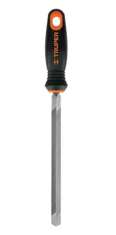 LIMA TRIANGULO PESADO 8" CON MANGO DOBLE INYECCION COMFORT GRIP MOD.LT
