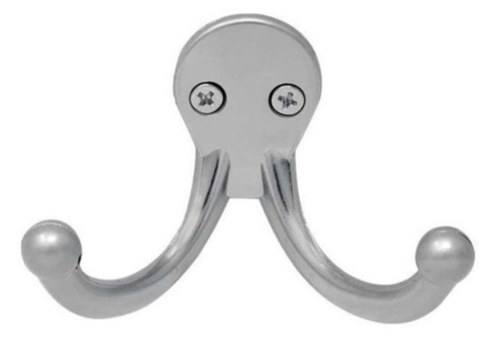 PERCHERO (GANCHO) DOBLE NIQUEL SATINADO MOD.1833 HANDY HOME