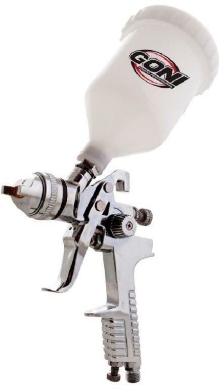 PISTOLA DE GRAVEDAD PARA PINTAR CON 3 REGULADORES, VASO PLASTICO 600ML