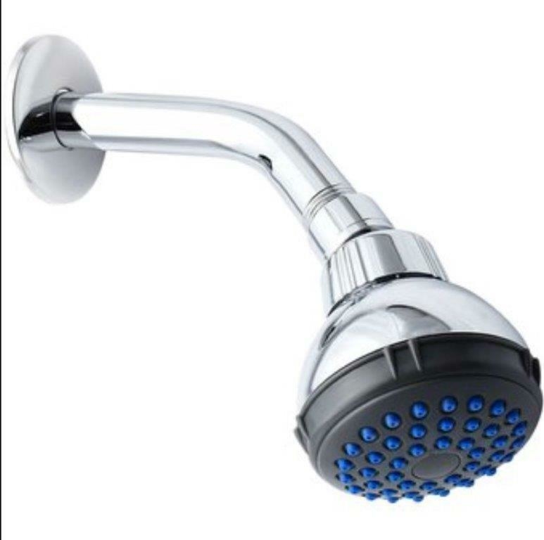 REGADERA TIPO CEBOLLA CROMADA CON BRAZO Y CHAPETÓN MOD.60817