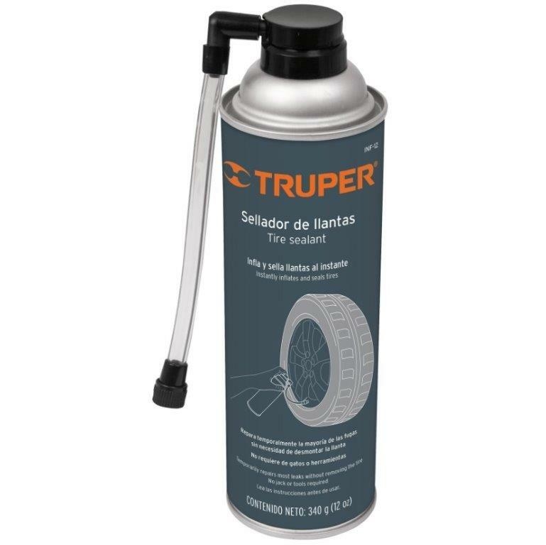 SELLADOR DE LLANTAS INFLA Y SELLA LLANTAS AL INSTANTE 340GR TRUPER INF