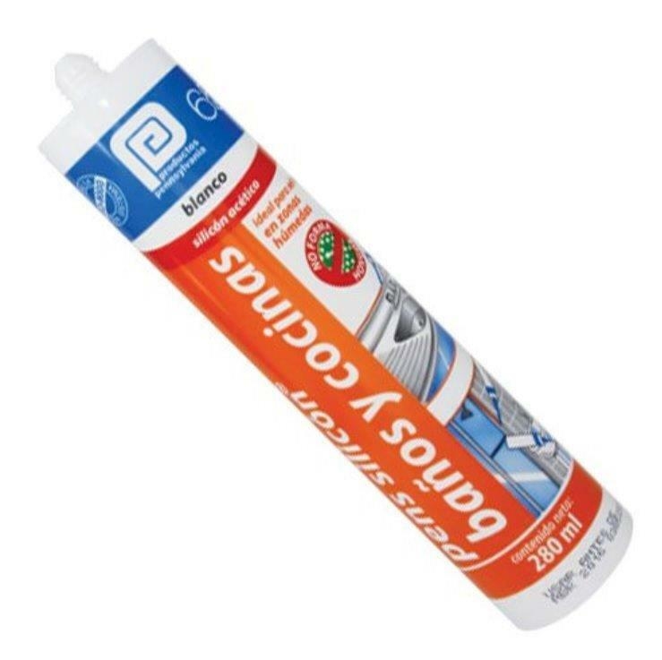 SILICON BLANCO ANTIHONGO (BAÑOS Y COCINAS) 280ML PHENNSYLVANIA