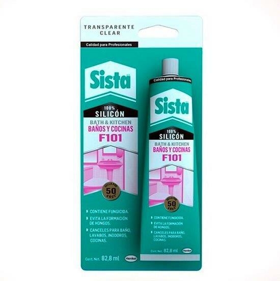 SILICON TRANSPARENTE BAÑOS Y COCINAS 82.8ML F101 SISTA