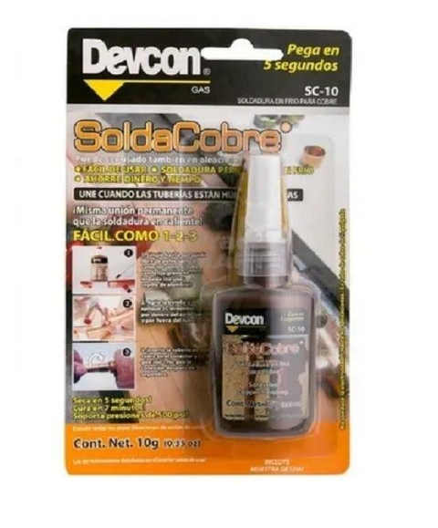 SOLDACOBRE (SOLDADURA EN FRIO PARA UNIONES DE COBRE) 10GR MOD.SC-10 DE